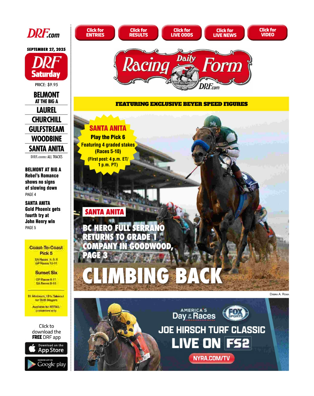 Daily Racing Form - Digital Newspaper